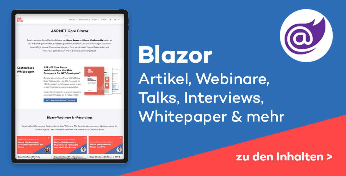 ASP.NET Core Blazor WebAssembly - Thinktecture AG