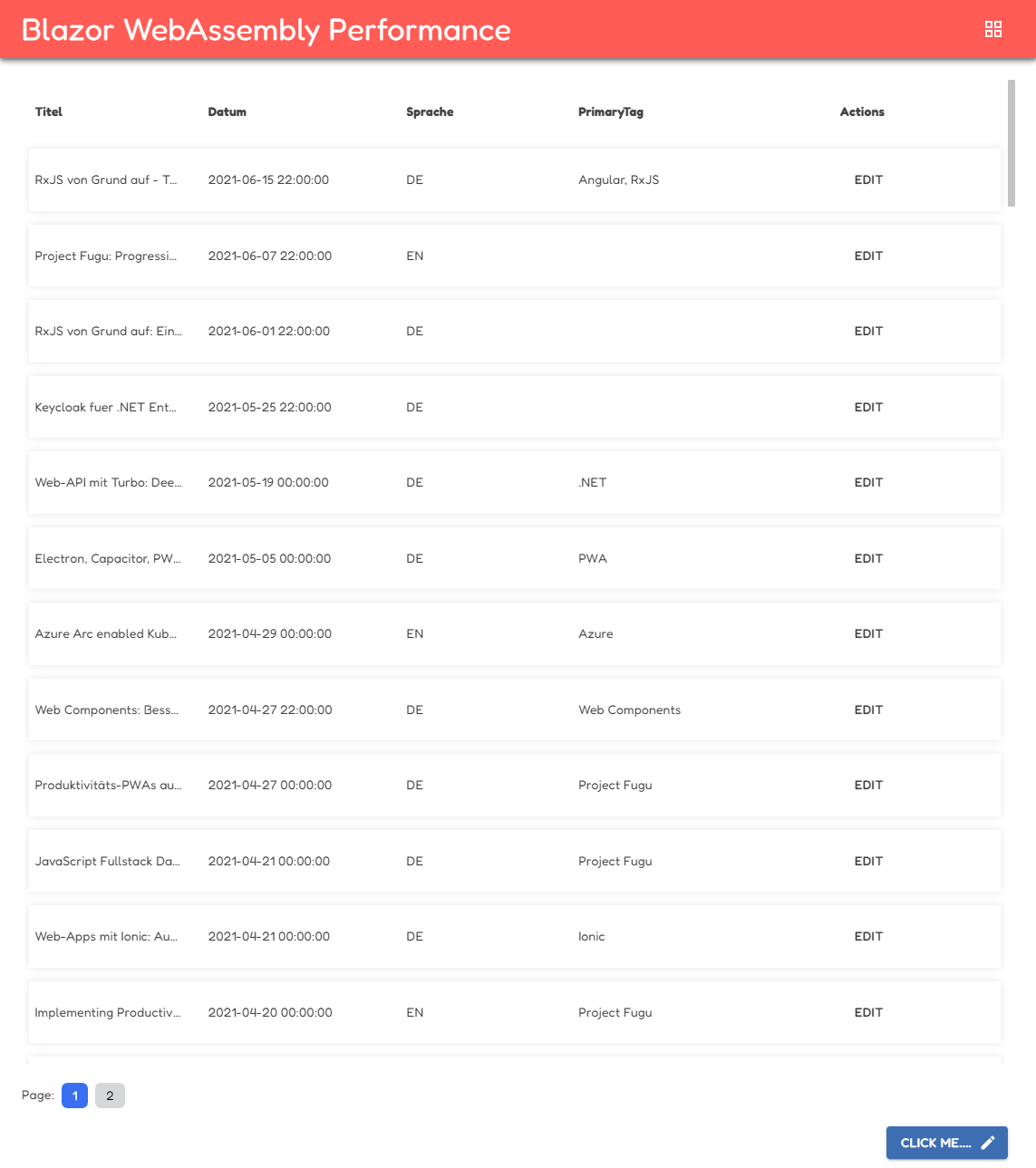 Blazor WebAssembly in .NET 7: UI-Performance-Optimierung auf Komponentenebene - Thinktecture AG